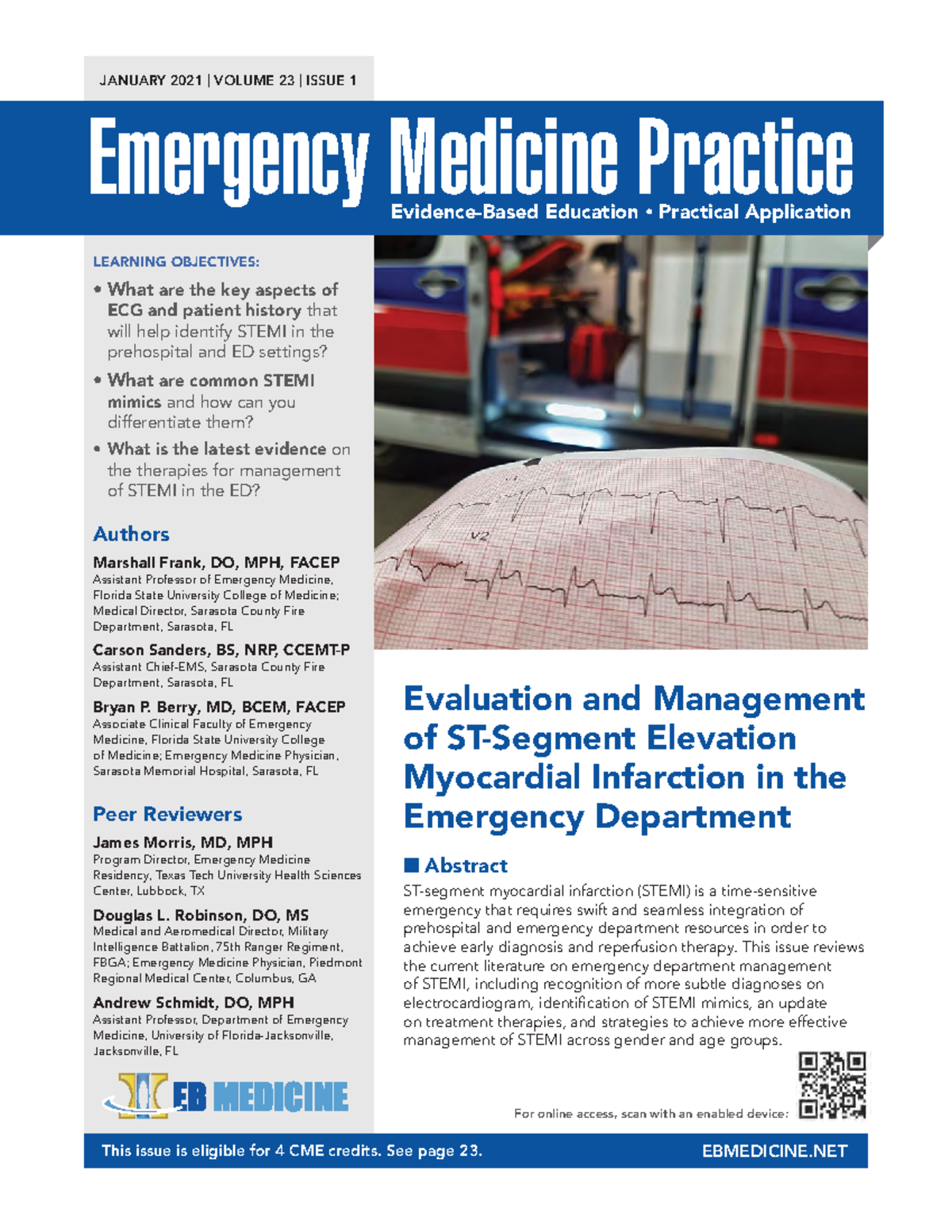 Emergency Medicine Practice: Management of STEMI in ED (EM 101) - Studocu