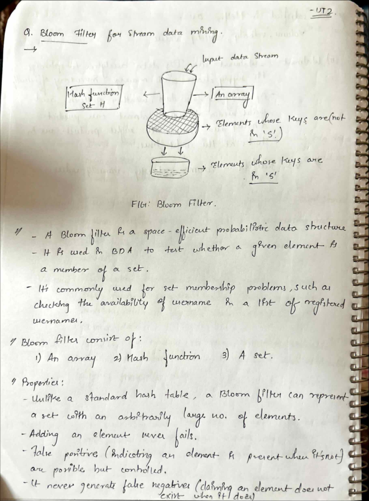 UT2 Q. Bloom Filter and DGIM Algorithm for Stream Data Mining - Studocu