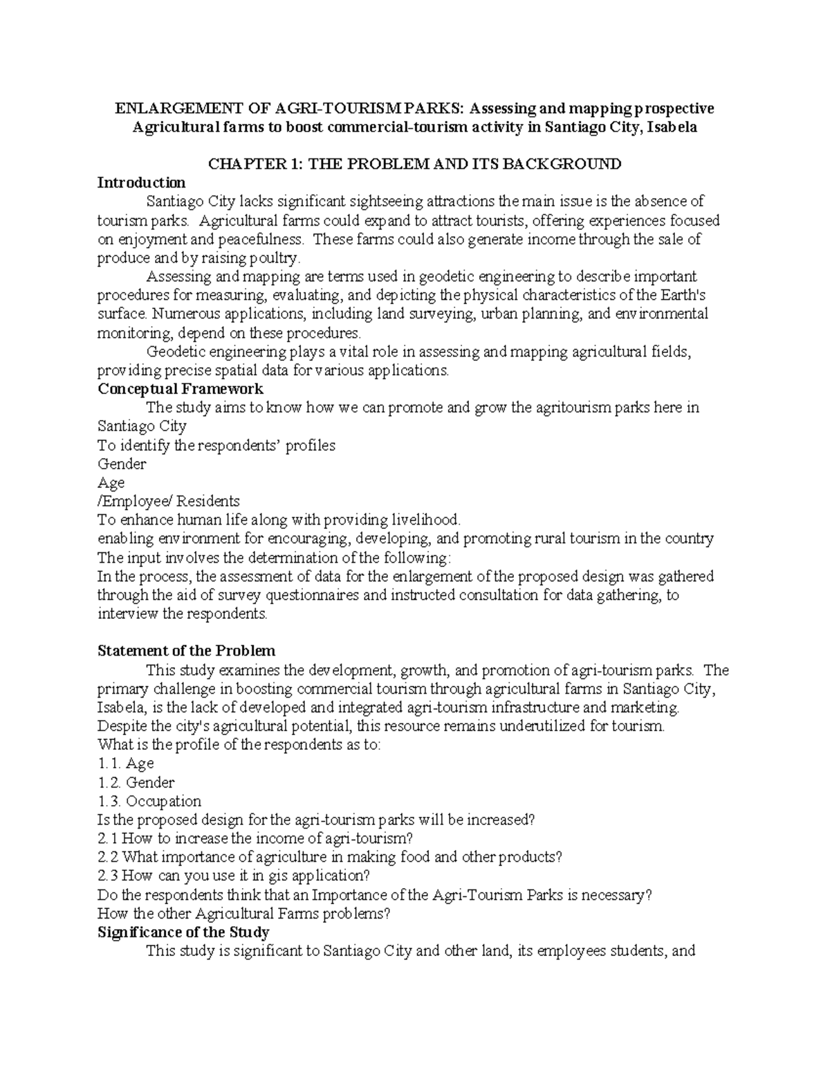 Enlargement - basis - ENLARGEMENT OF AGRI-TOURISM PARKS: Assessing and ...