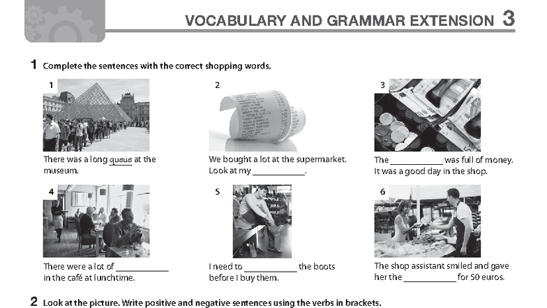 Vocabulary and Grammar Link L6 U3 Extension Worksheet - Studocu