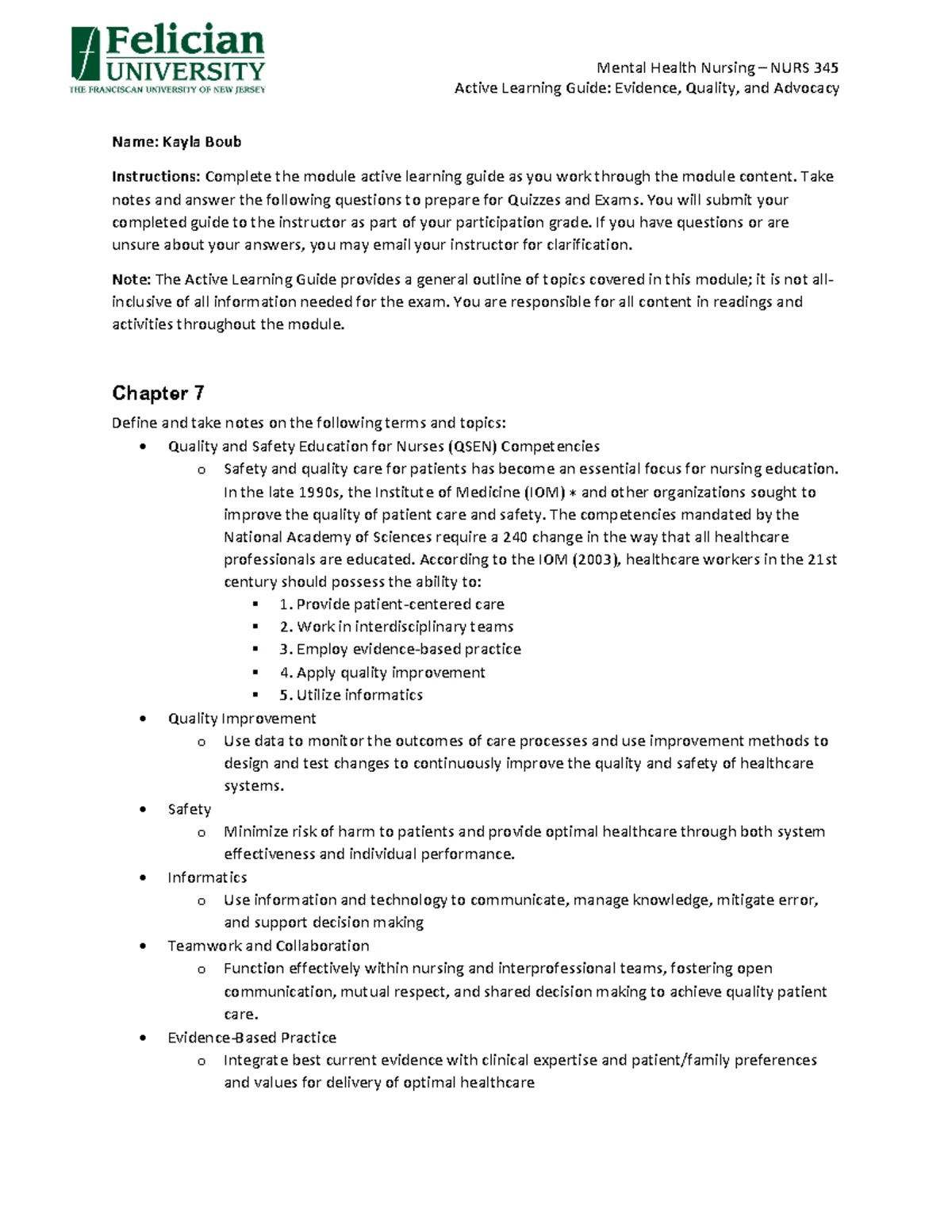 Active Learning Template system disorder-personality disorder - ACTIVE ...