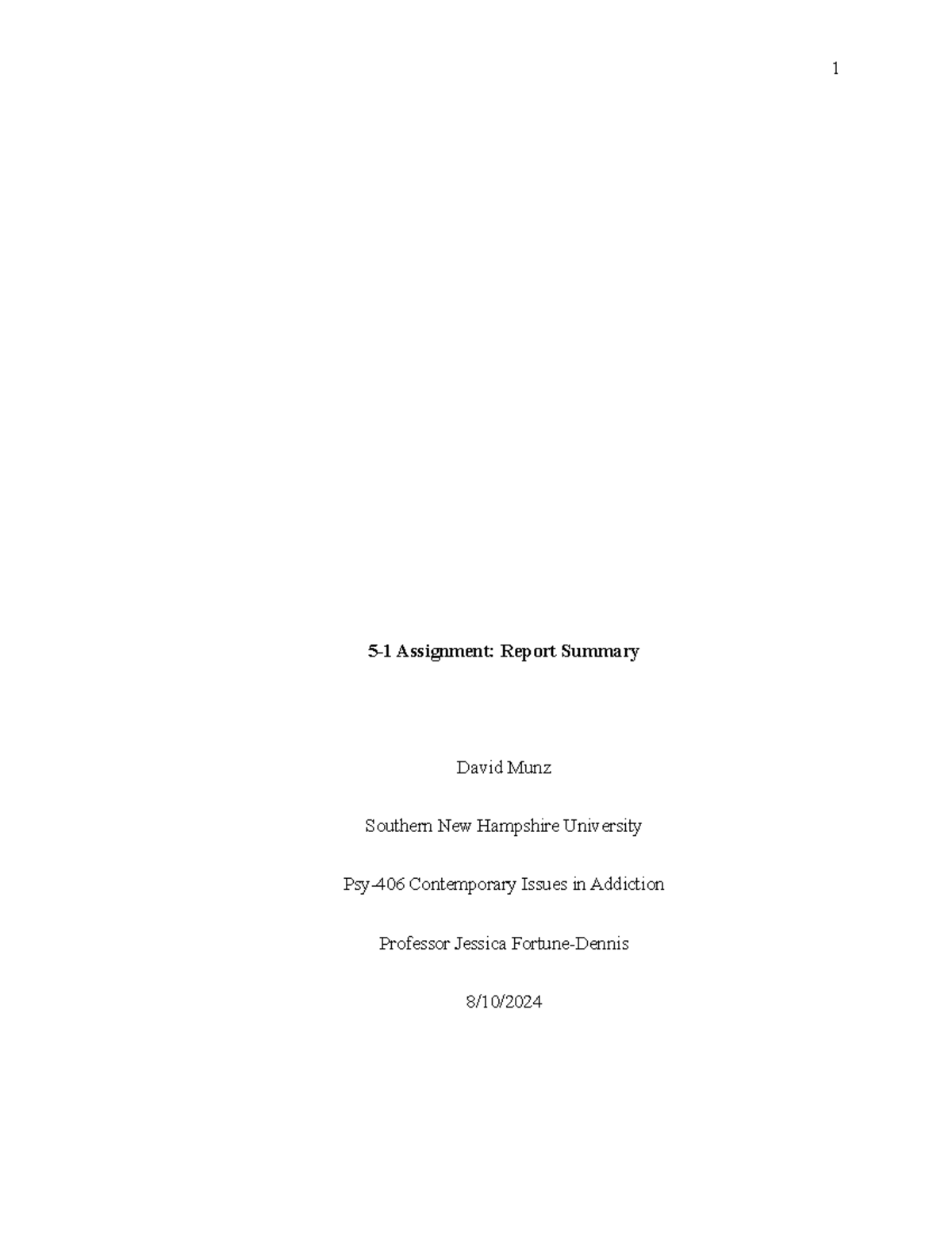 Psy-406 Assignment: Report Summary on 12-Step Programs in Addiction Recovery - Studocu