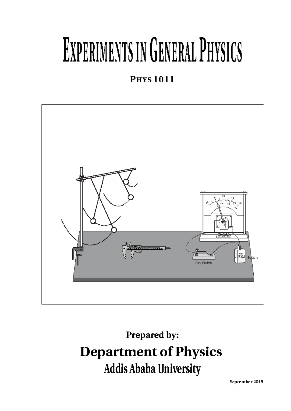 PHYS 1011 - General Physics Lab Manual for Experiments and Analysis ...
