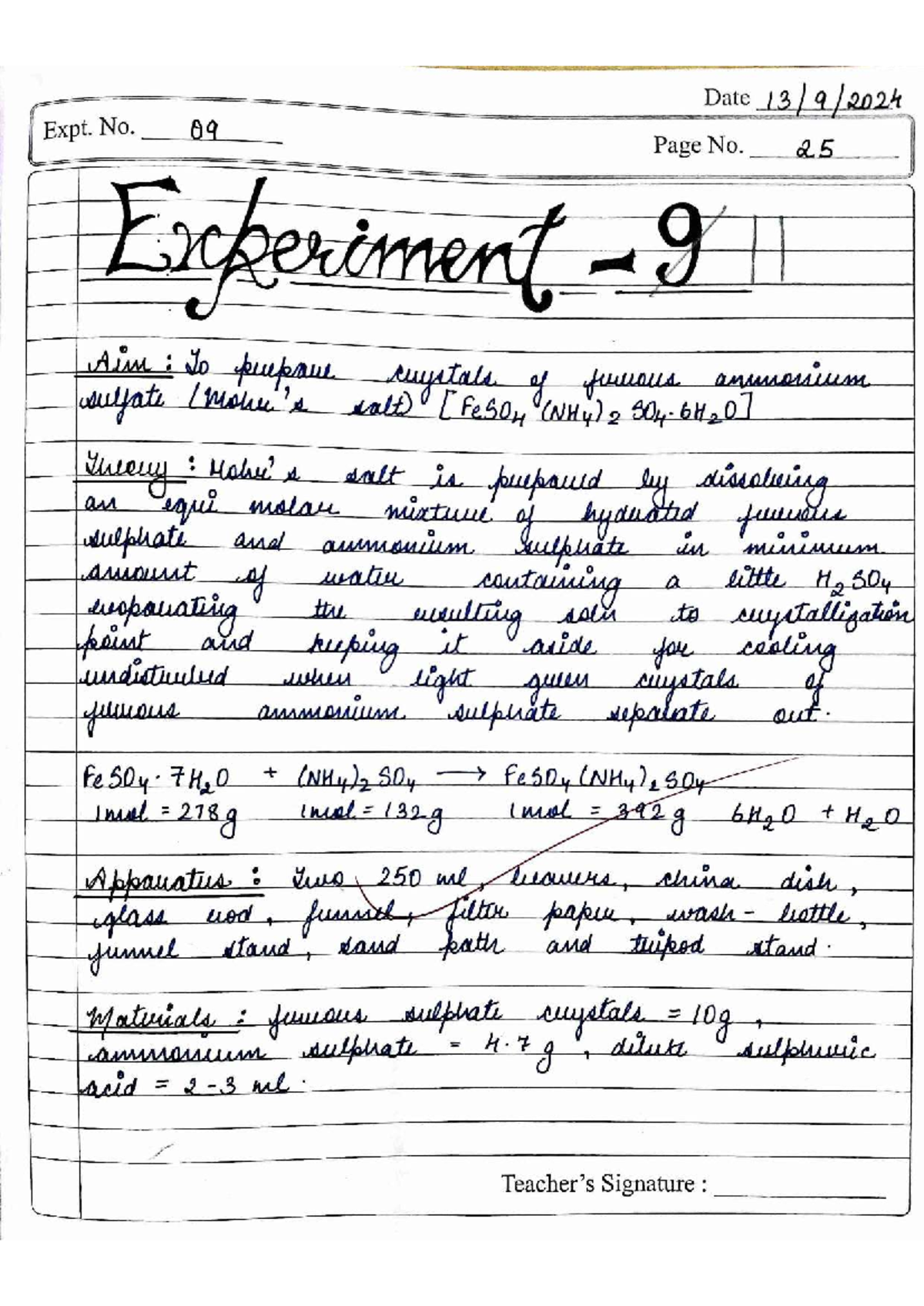 Exp 11 & 12 - Practical Experiments on Sulfate and Colloidal Solutions ...