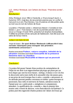 Fiche De Méthodologie Pour Le Commentaire De Texte Cned Première