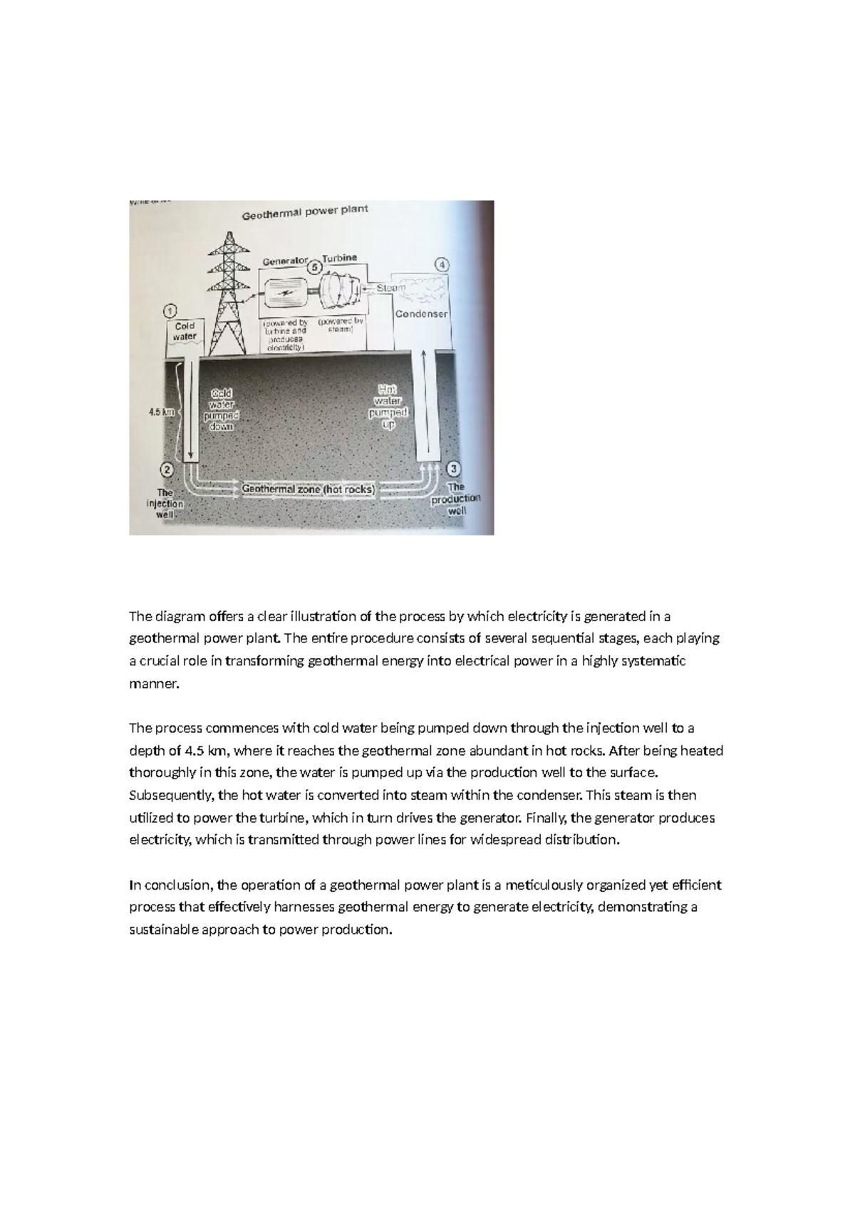 雅思流程图 - Geothermal Power Plant Electricity Generation - Studocu