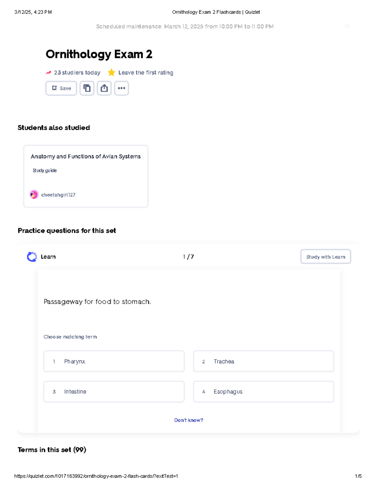 Ornithology Exam 2 Study Guide: Concepts and Key Terms Review - Studocu