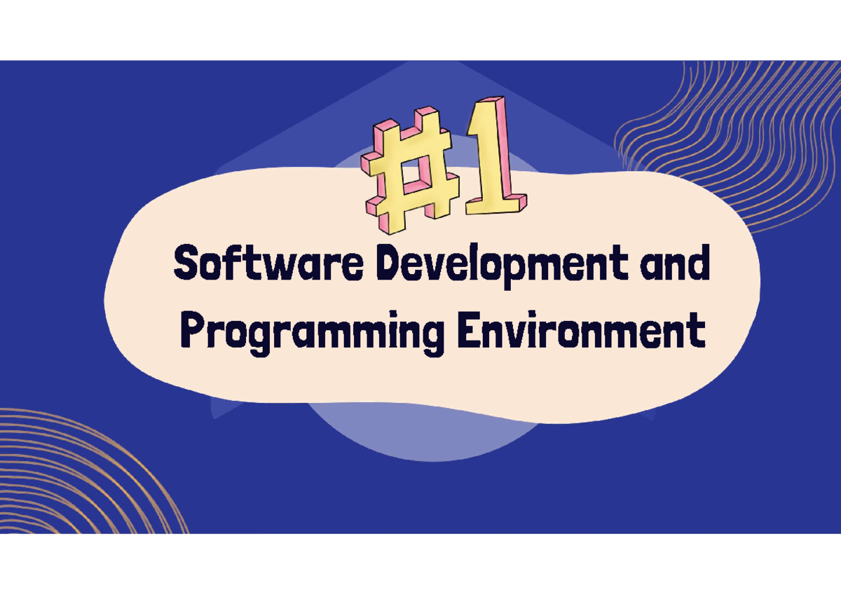 Software Development & Programming Environment: PDLC & Design Tools - Studocu