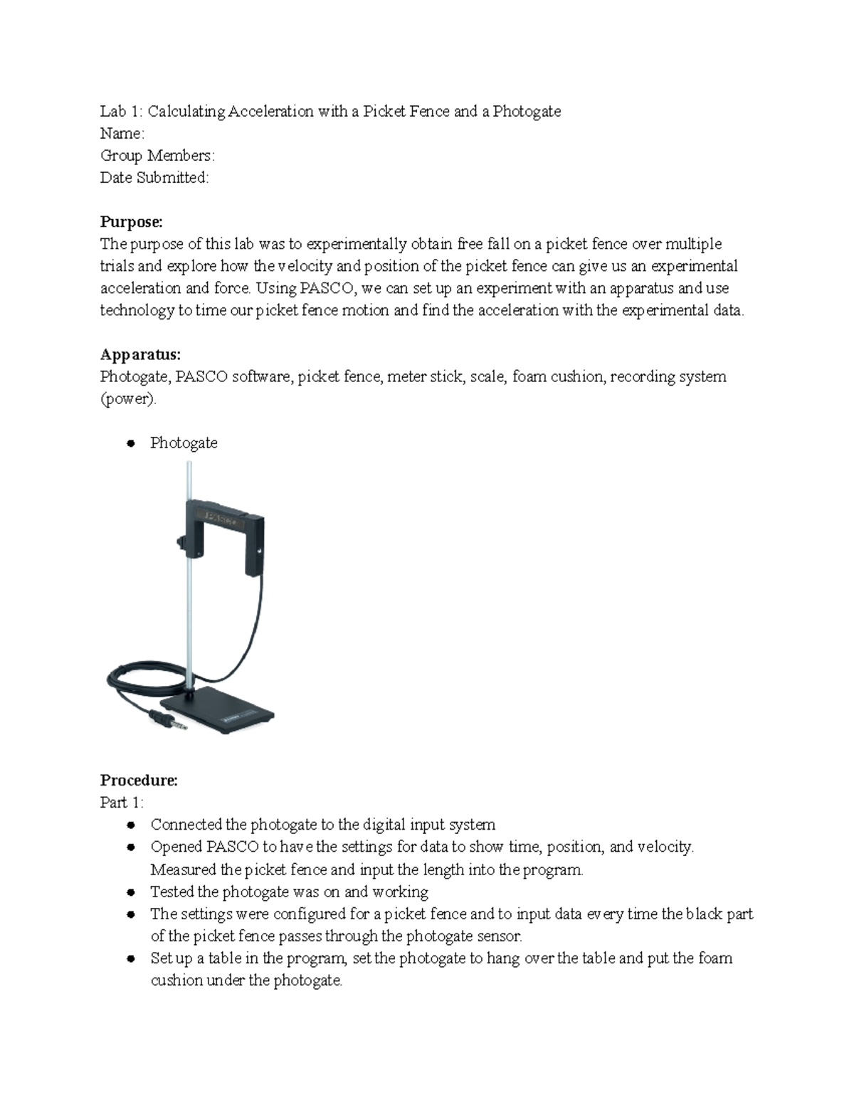 Science Lab Tools Photogate Physics Lab Tool - Measures Velocity ...