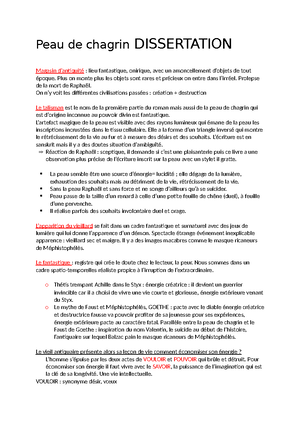 La Peau de chagrin (dissertation) - Introduction : « La Peau de Chagrin ...