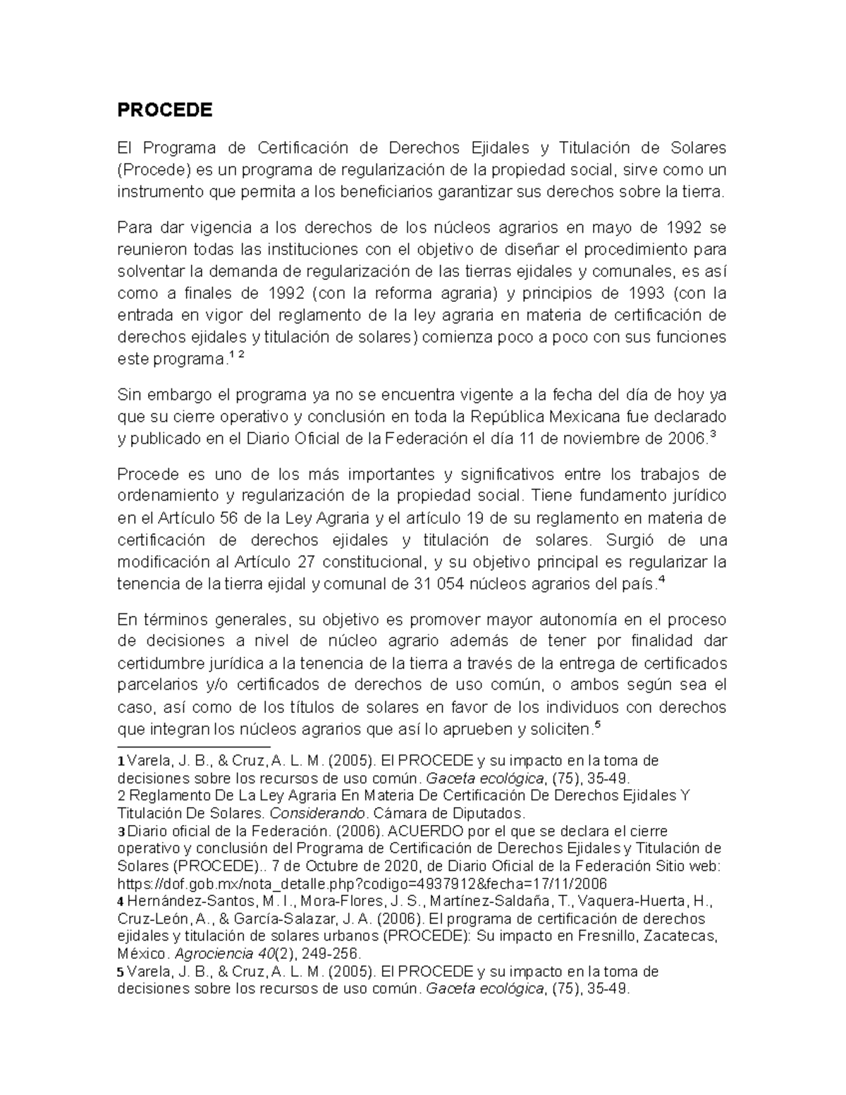 Programas PROCEDE y FANAR - PROCEDE El Programa de Certificación de ...