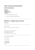 Calculus And Vectors - University Preparation - Grade: 12 - High School ...