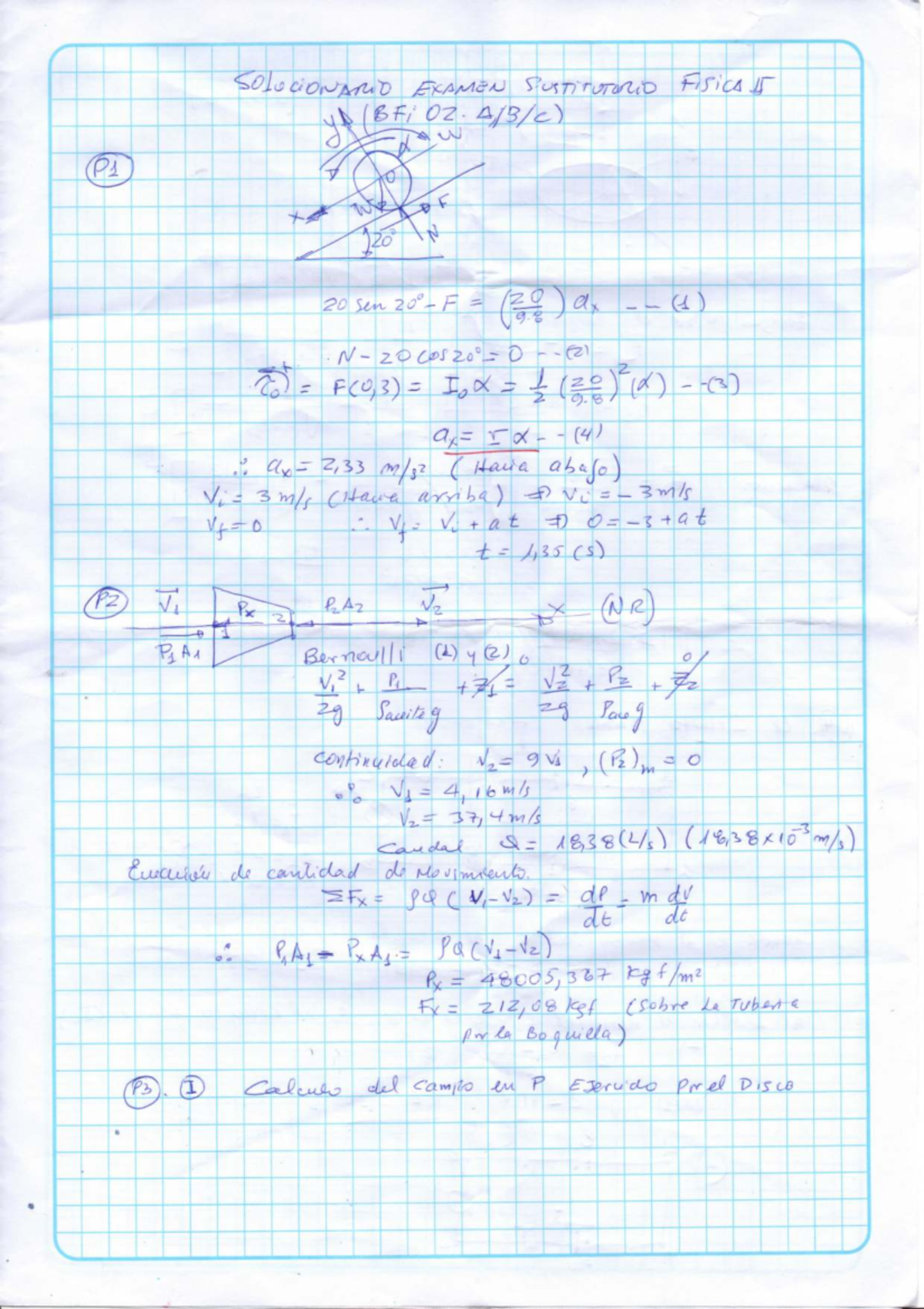 SOLUCIONARIO EXAMEN FISICA BFI02 - SUSTITUTORIO 24-2 - Studocu