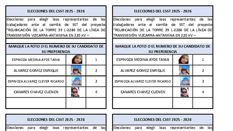 ELECCIONES CSST 2025-2026: Representantes de Trabajadores - Studocu