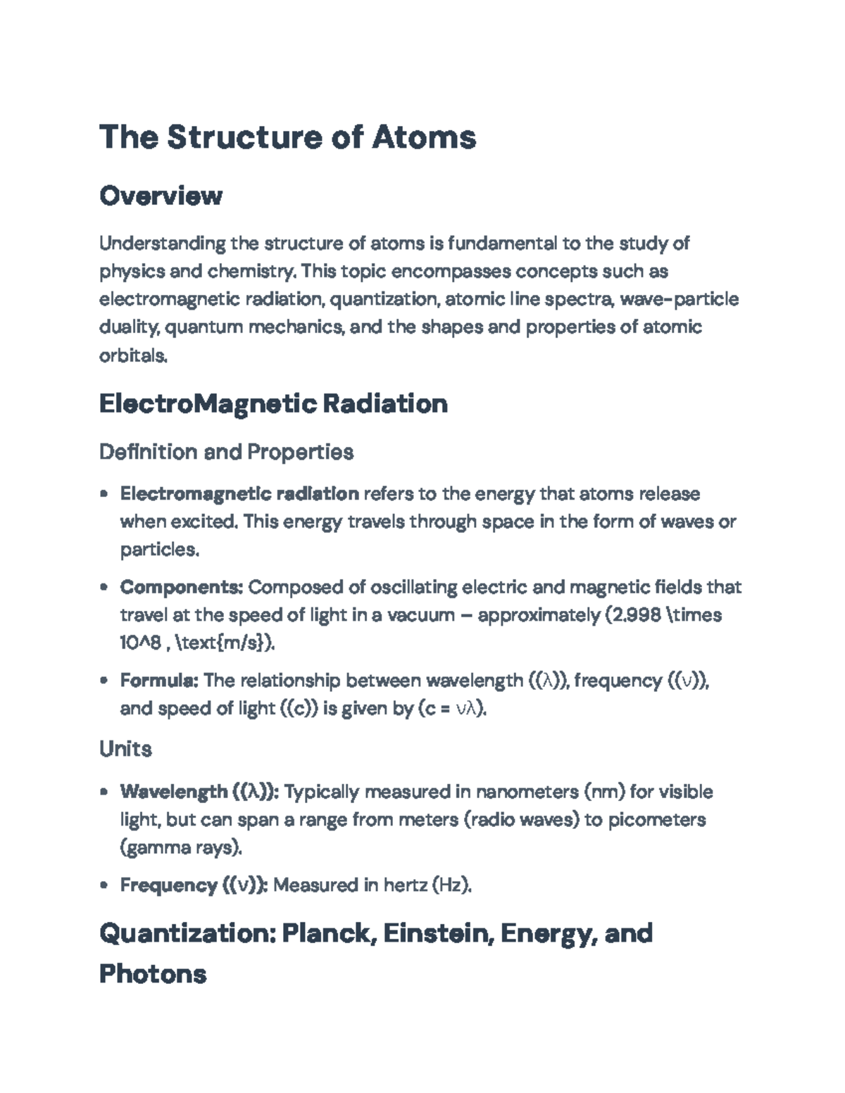 Understanding Quantum Numbers & Atomic Structure in Physics/Chemistry - The Structure of Atoms ...