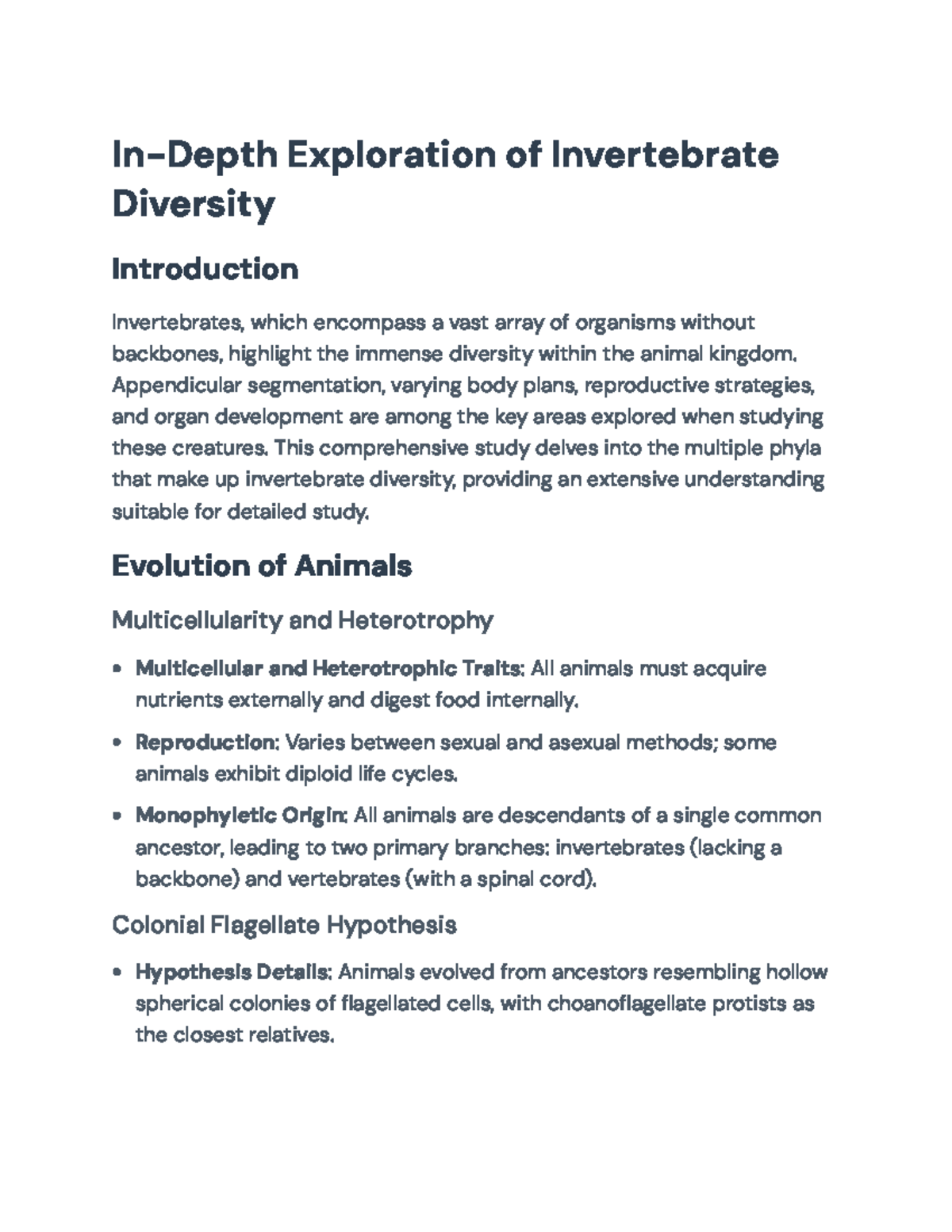 Invertebrate Diversity: An In-Depth Exploration of Animal Kingdoms - In ...