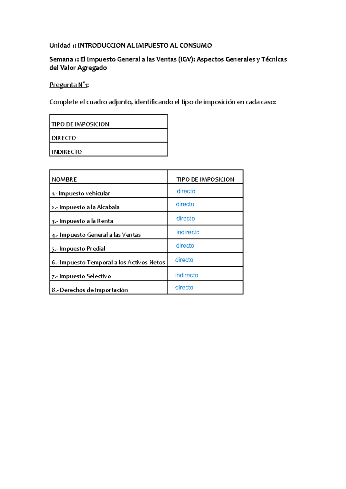 Unidad 1: IGV y Técnicas del Valor Agregado - Cuaderno de Trabajo 2024 ...
