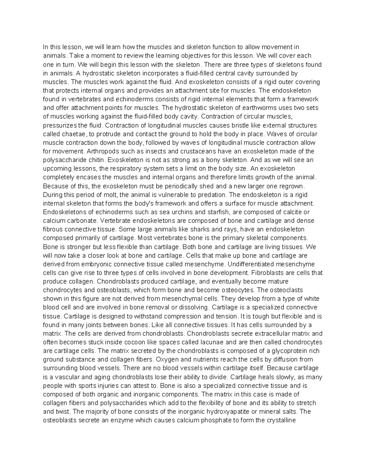 Muscle Function and Structure in Vertebrates - Biology 101 Lecture ...