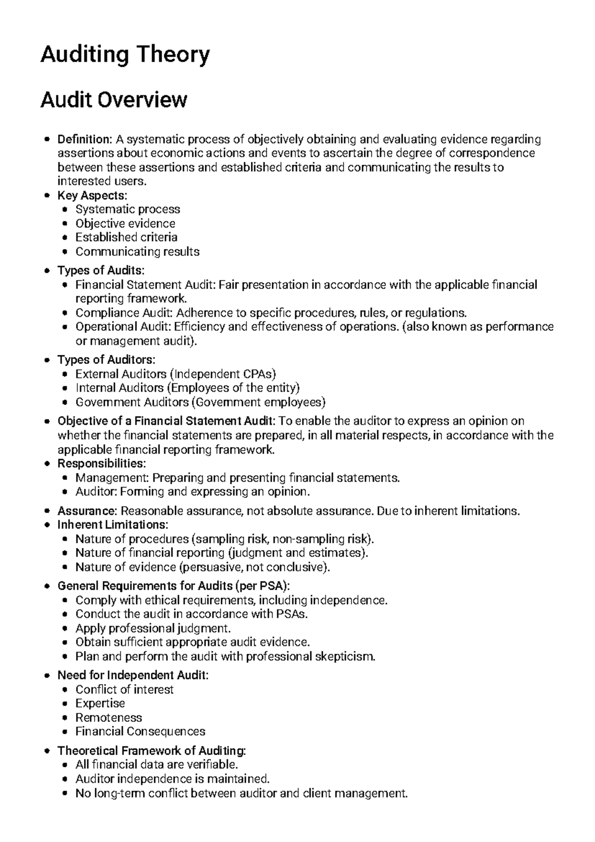 Auditing Theory: Comprehensive Overview of Audit Processes and ...