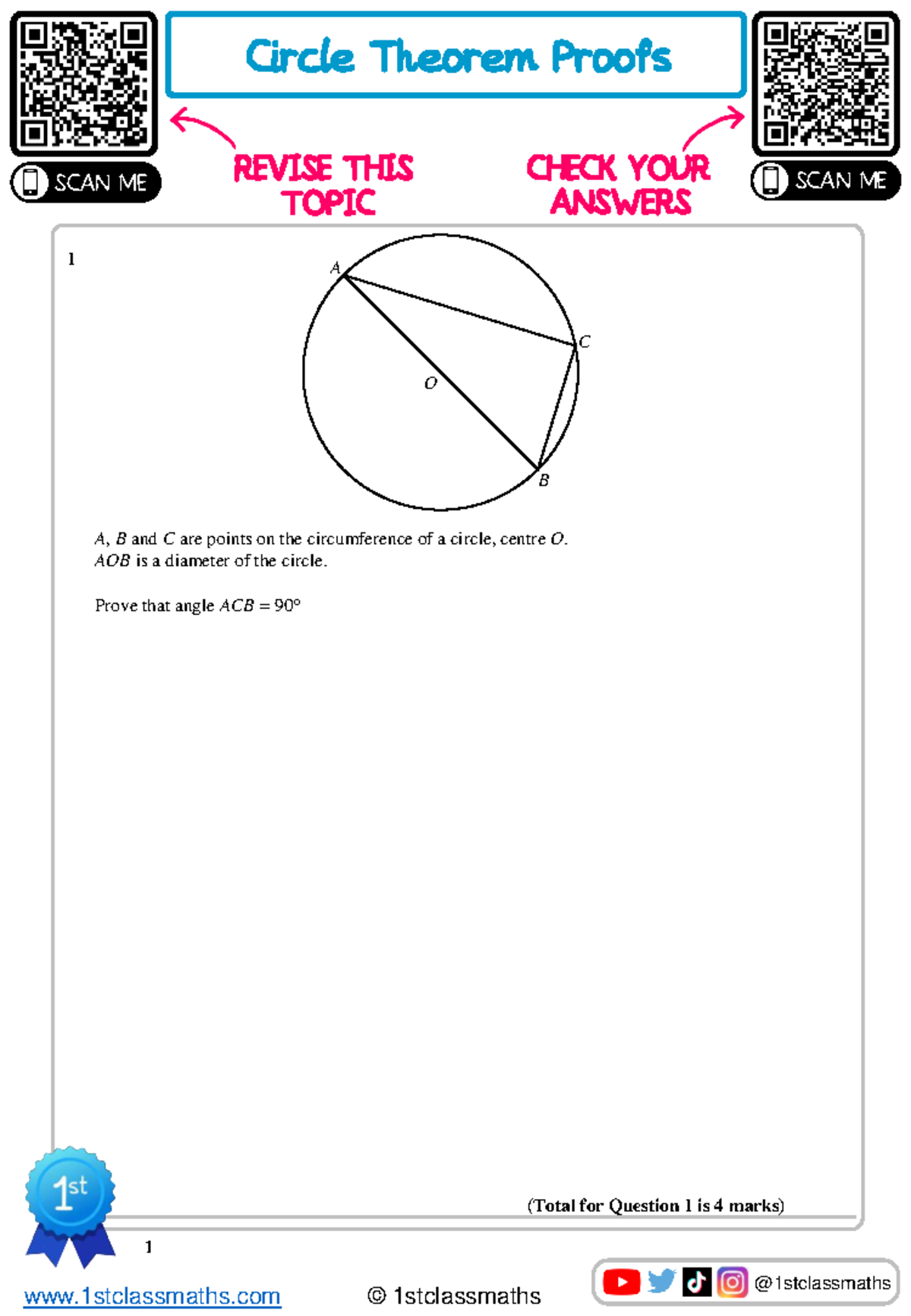 Circle Theorem Proofs Edexcel: Key Concepts & Solutions - Studocu