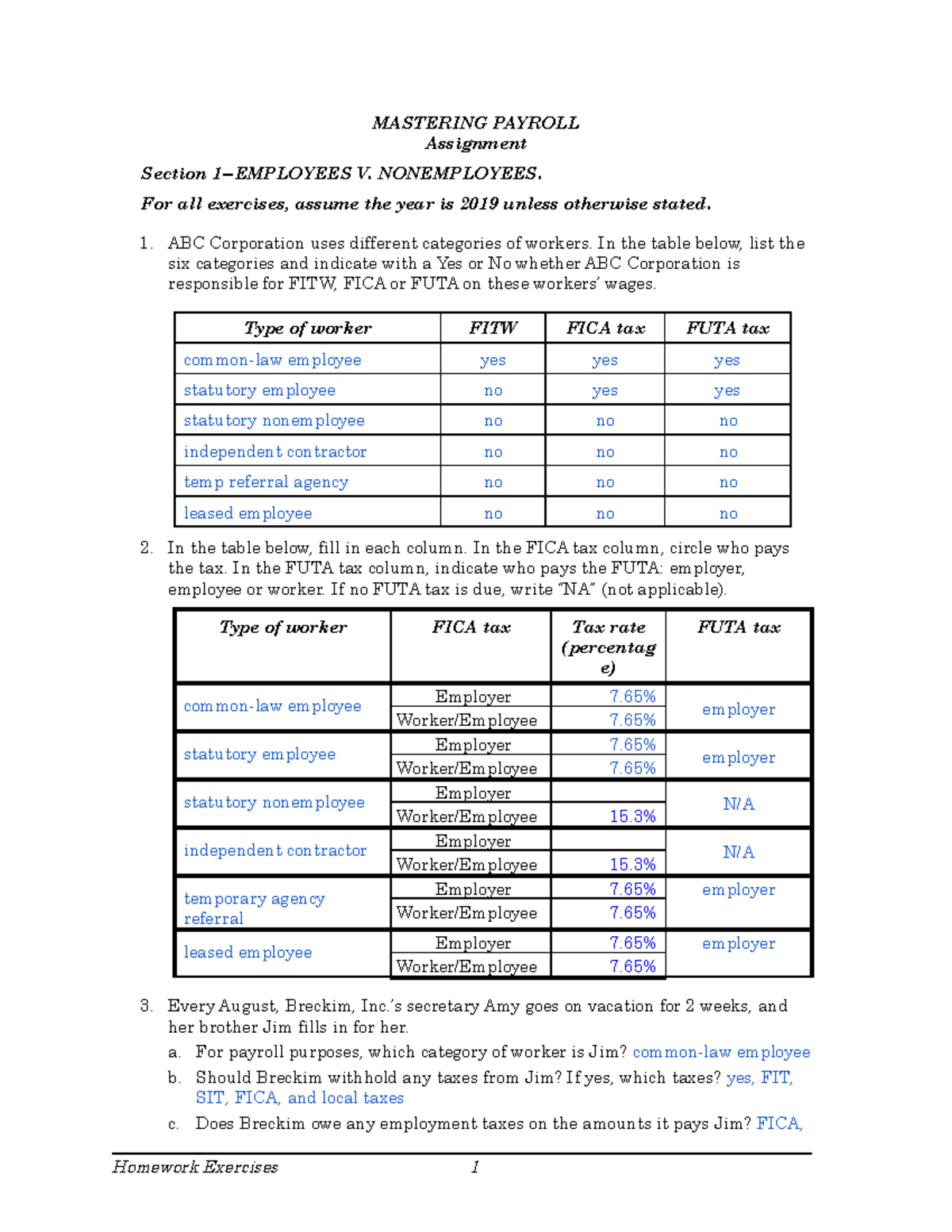 Mastering Payroll Assignment 2021 - Revised by Aguilar B - Studocu