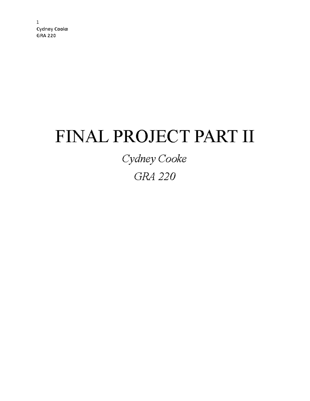 Final Project II Milestone 1: Ad Design for GRA 220 - Studocu
