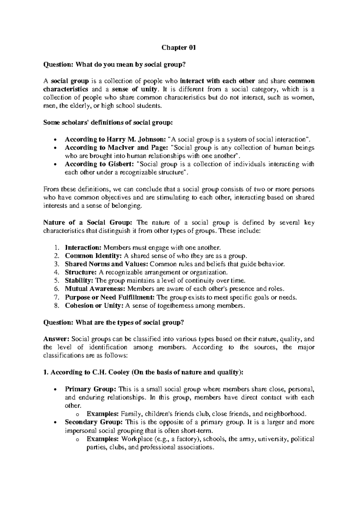 Group Work 3: Understanding Social Groups and Their Dynamics - Studocu