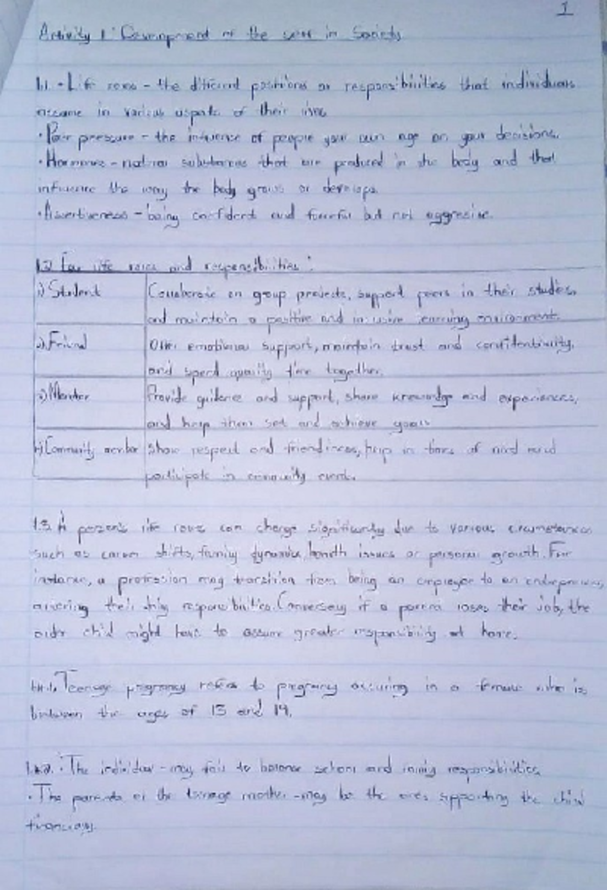 Grade 10 Life Orientation T3 Task 3: Development of Self in Society ...