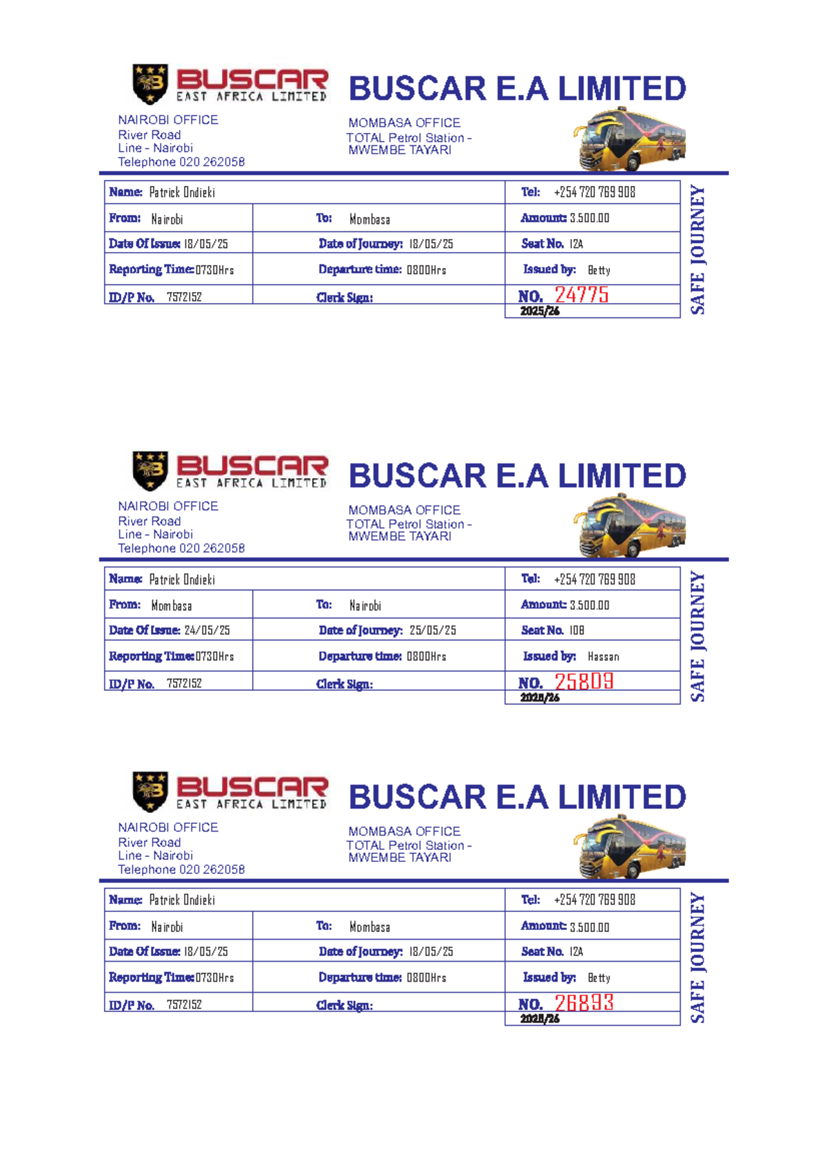 NRB-MSA Ticket Design for BUSCAR E.A Limited Services - Studocu