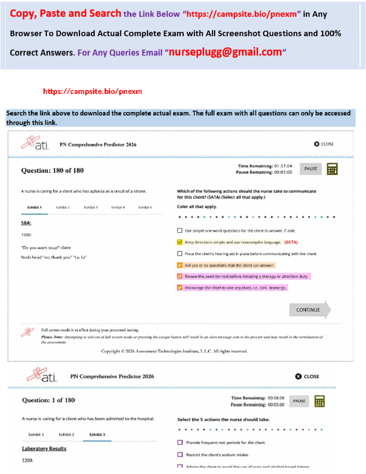 Legit ATI PN Comprehensive Predictor Exit Exam 2026 - Level 3, 180 Qs ...