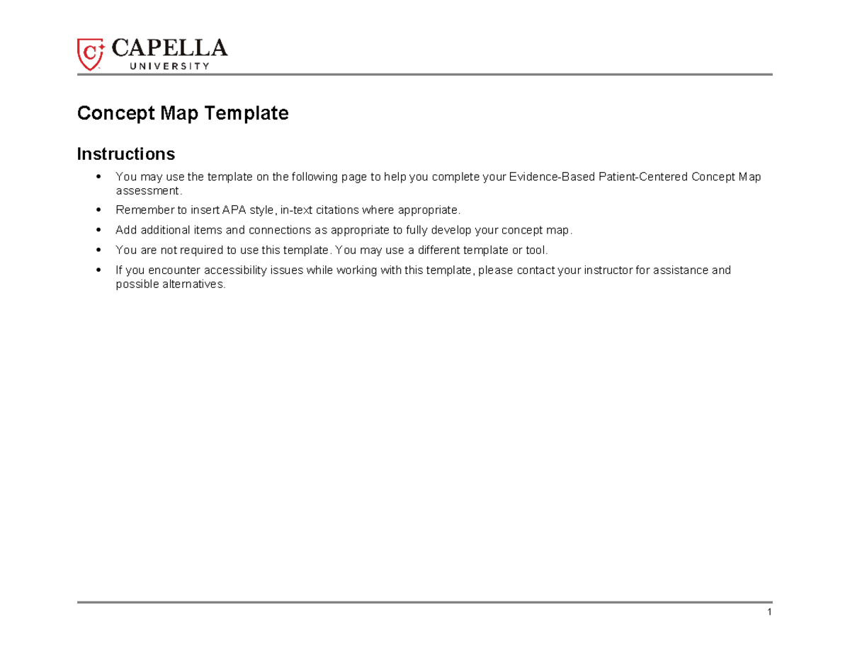 Nurs-FPX6021 Evidence-Based Patient-Centered Concept Map Assessment ...