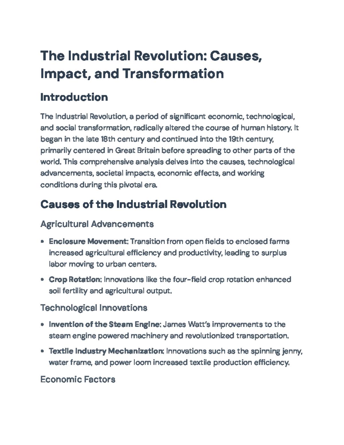 The Industrial Revolution: Causes, Impact, and Transformation Analysis ...