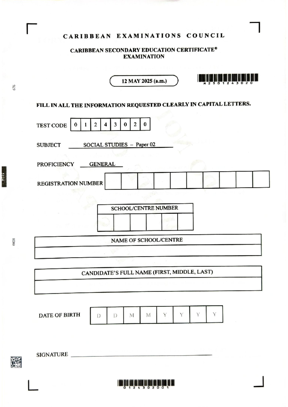 Social Studies P2 2025 - CSEC Past Exam Paper - Studocu