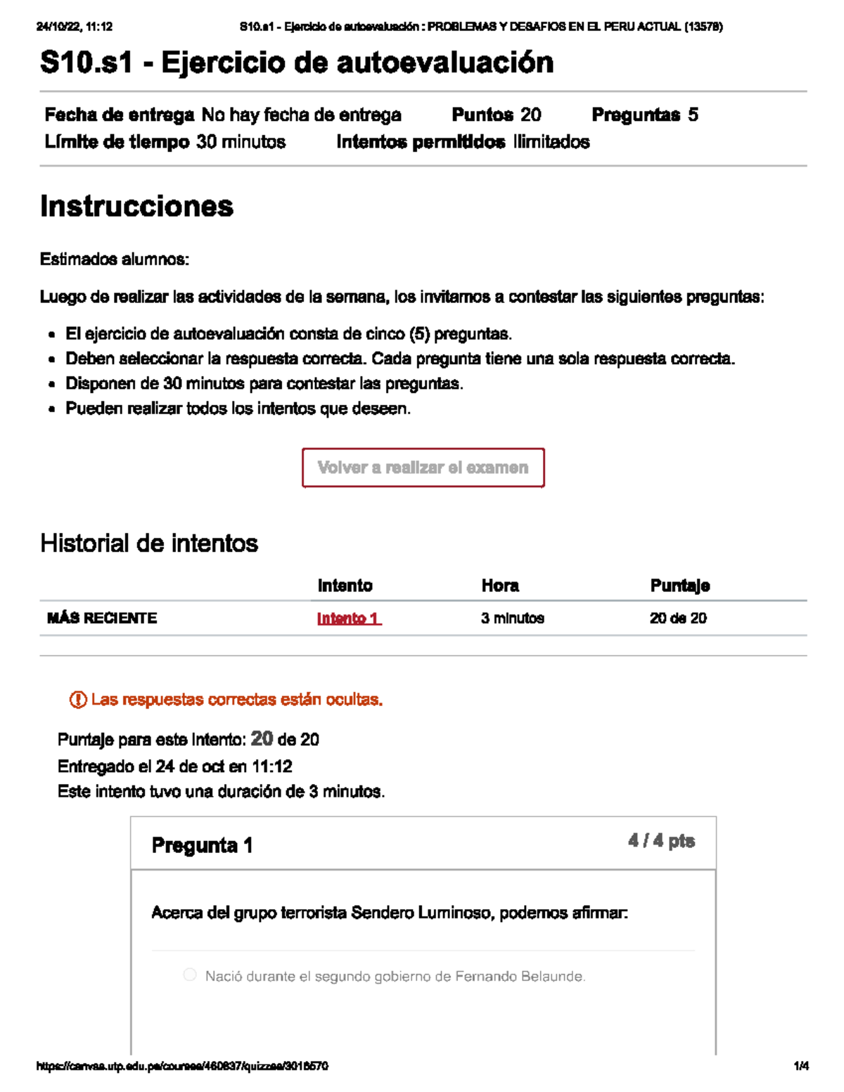 S10.s1 Ejercicio de autoevaluación Problemas Y Desafíos - Problemas y desafíos en el Perú actual ...