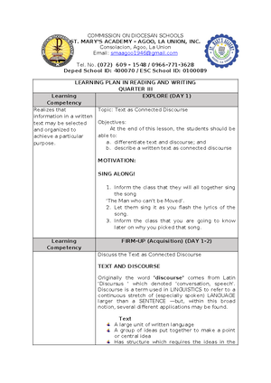 SLM- Grade-9-Q2-M1.2- Final - 10 ENGLISH Quarter 2 - Module 1. Making Connection between Texts ...