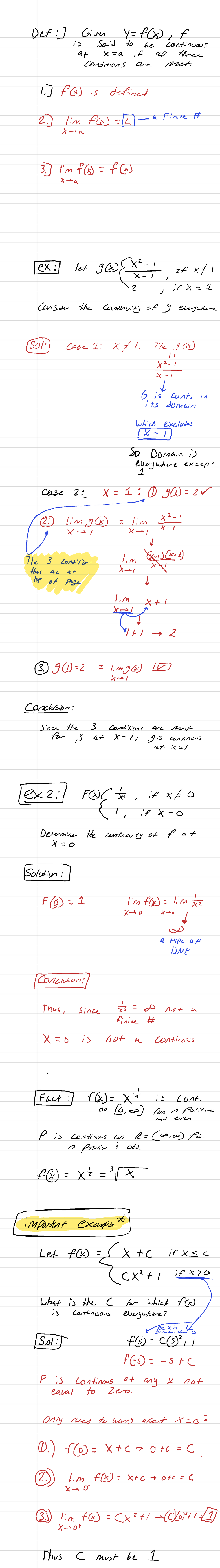 Final Exam Study Guide: Continuity Concepts and Examples - Studocu