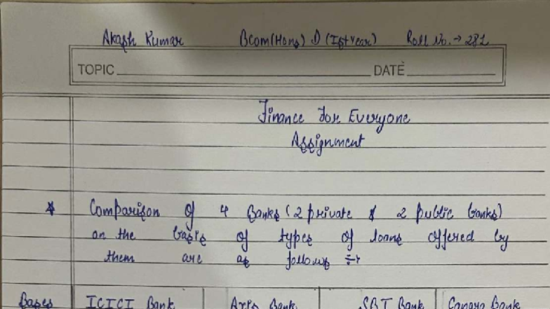 FFE 281 Akash Kumar - Comparative Analysis of 4 Banks - Studocu