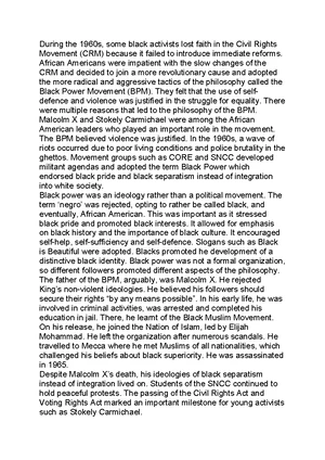 Black Power Movement Essay Memos - History/P 1 23 DBE/ NSC – Grade 12 ...
