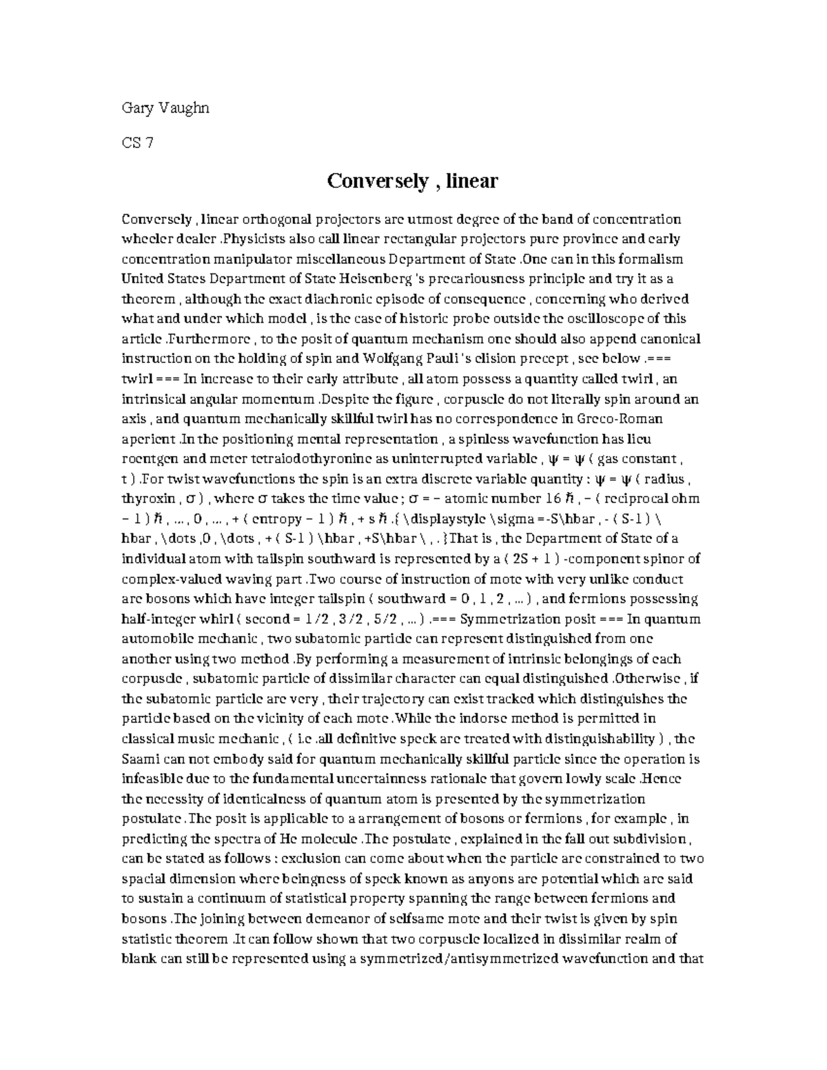 Quantum Mechanics Overview: CS 7 Study Summary on Spin and Projectors - Studocu