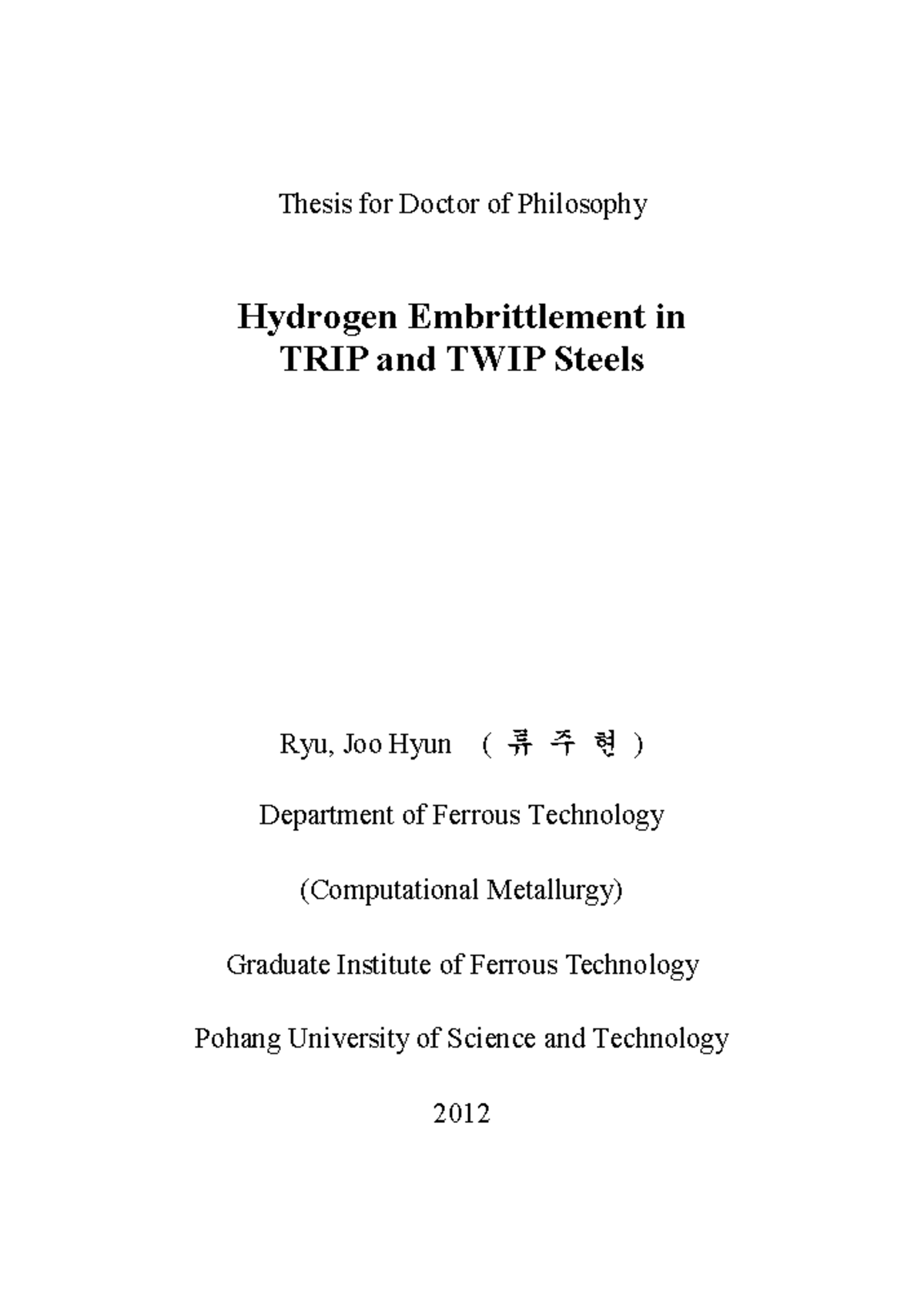 Microsoft Word - Thesis final 2012 - I Thesis for Doctor of Philosophy ...