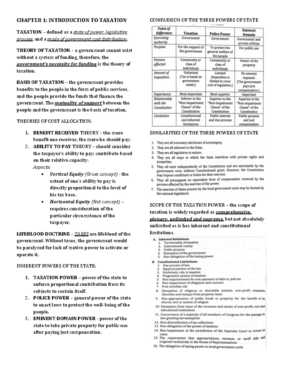 Income Taxation Reviewer (1-3): Key Concepts and Theories Explained ...