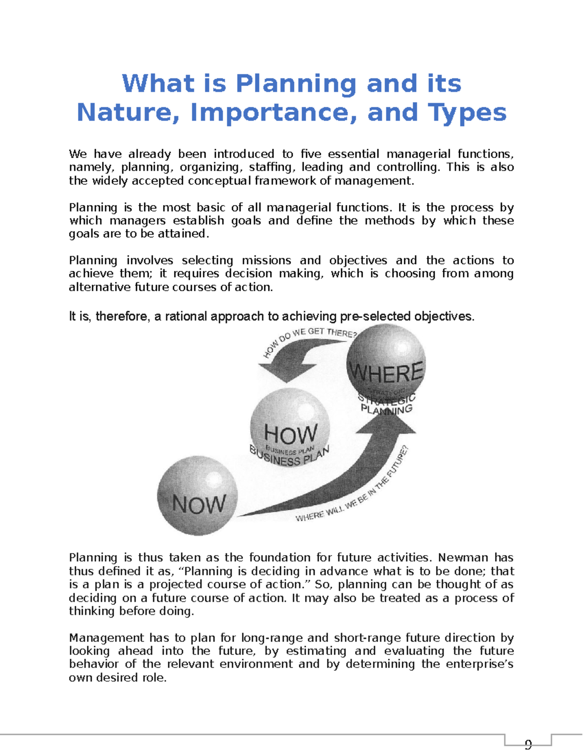 What is Planning and its Nature - What is Planning and its Nature ...
