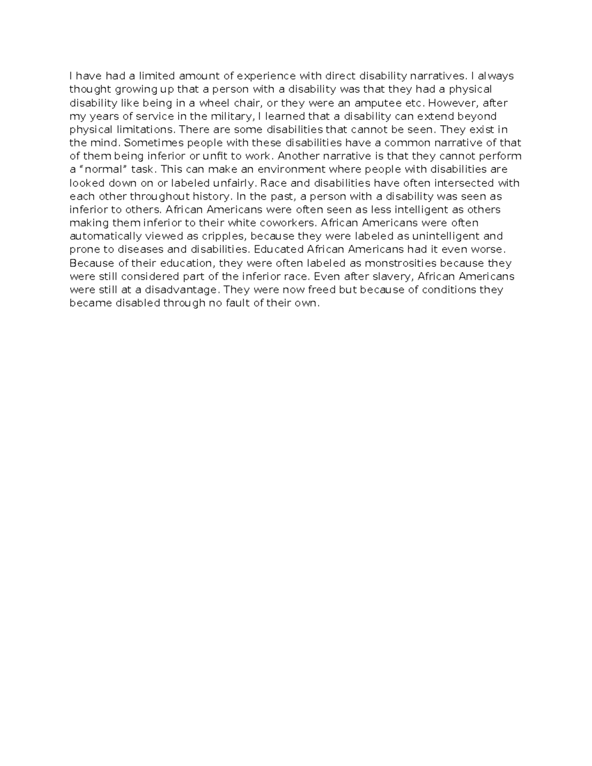 DIS 5-1: Exploring Disability Narratives and Racial Intersectionality ...