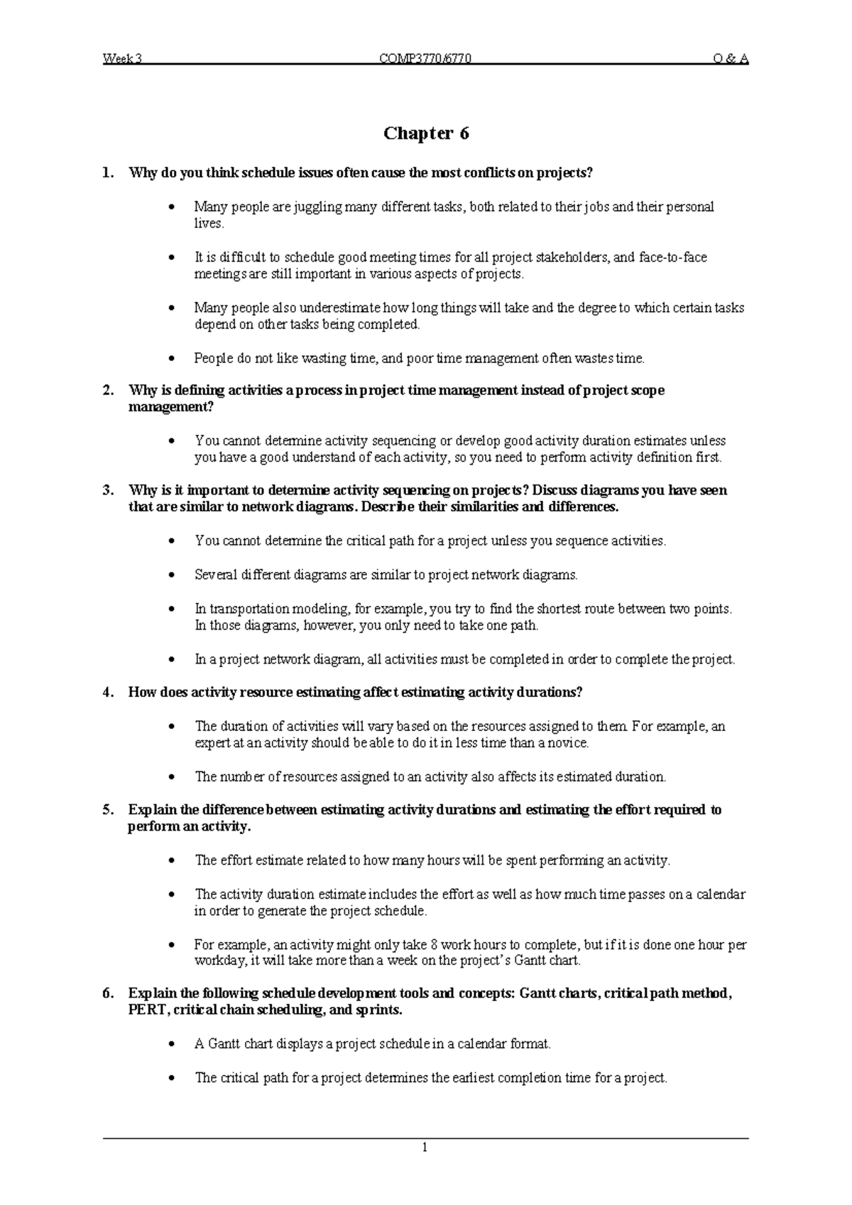 Comp3770 Week 3 - Week 3 COMP3770/6770 Q & A 1 Chapter 6 Why do you ...