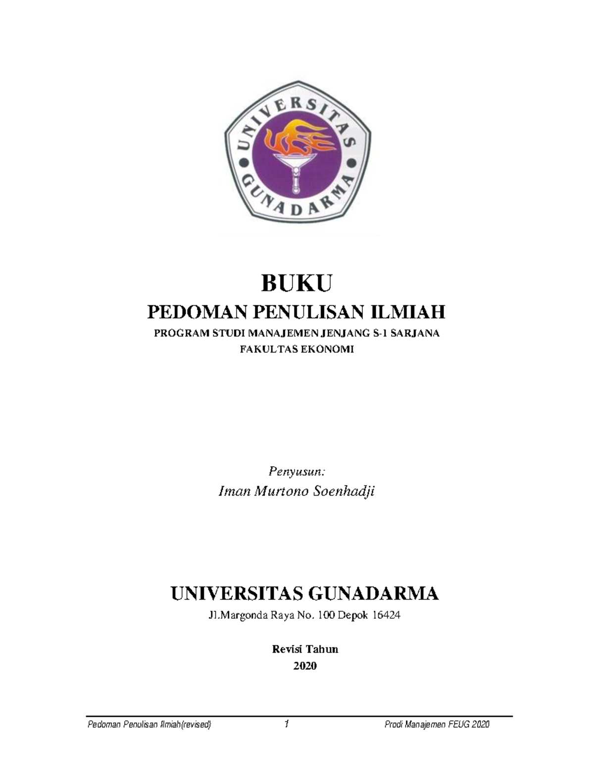 Pedoman Penulisan Ilmiah S-1 Manajemen Fakultas Ekonomi 2022 - BAB IV ...