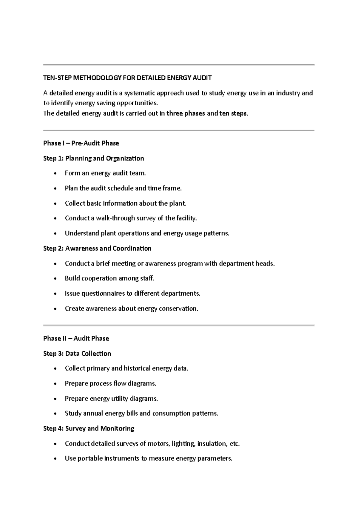 Detailed Energy Audit Methodology (Mod 3 EC) - Studocu