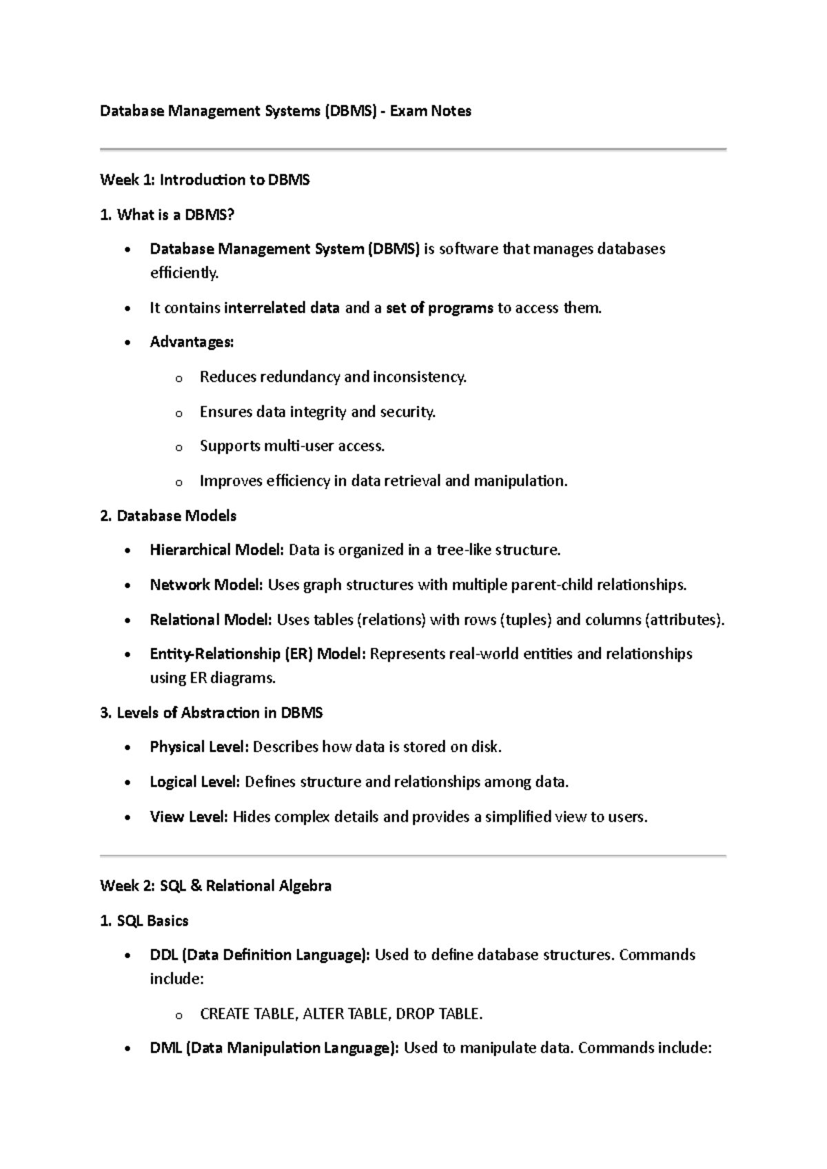 DBMS NPTEL Assignment Solutions - Database Course (2025) - Studocu