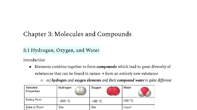 Test 3 - Notes: Molecules, Compounds, and Chemical Bonding - Studocu