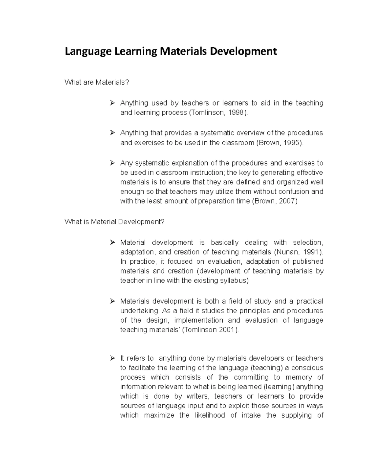 Materials for Developing Reading Skills - Notes in Language Learning ...