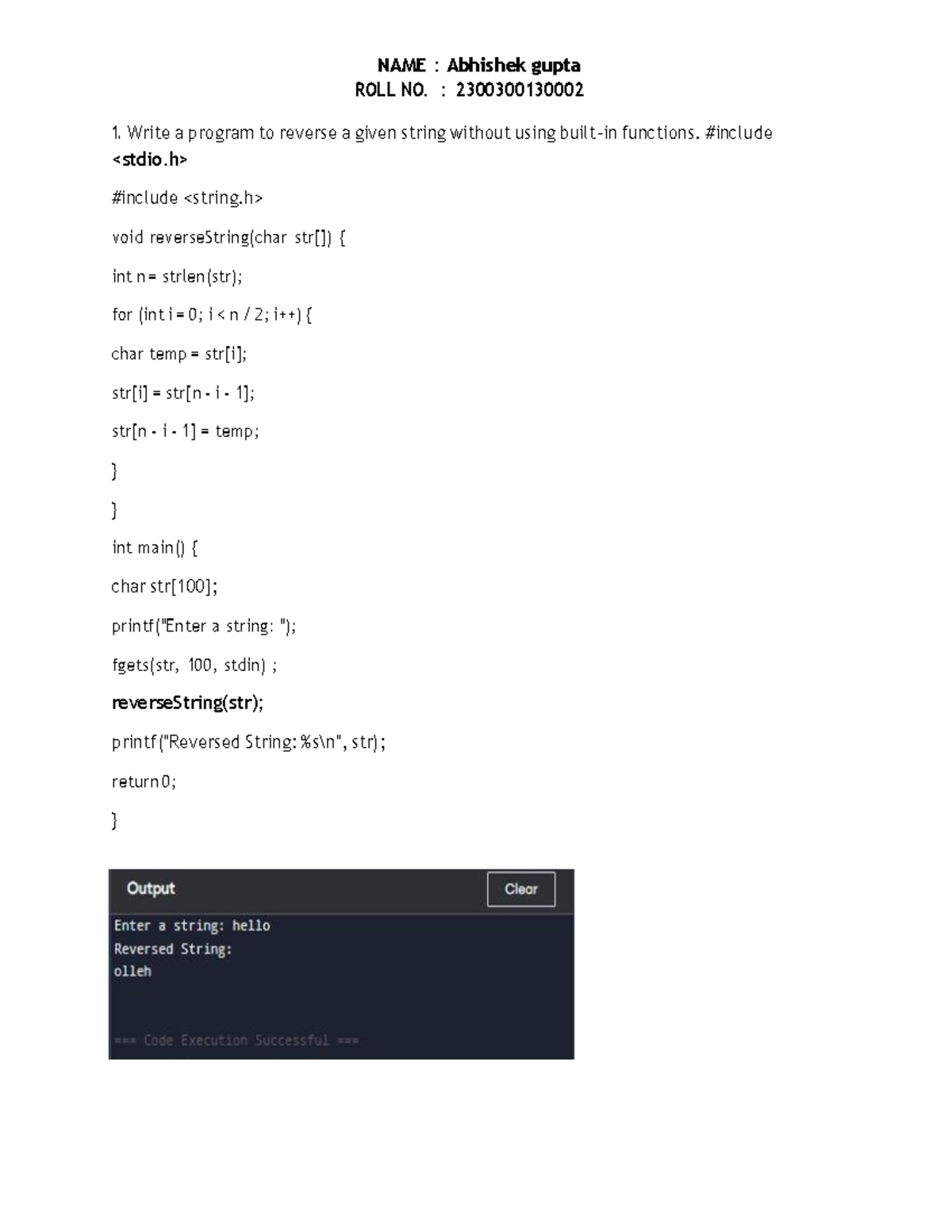 Programming Exercises: String Manipulation & Algorithms (CS101) - Studocu